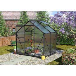 Vitavia Gew&auml;chshaus 'Calypso 3000' 195 x 154 cm mit 4 mm Hohlkammerplatten schwarz