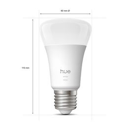 PHILIPS Hue LED-Lampe 'Hue White' wei&szlig; E27 9,5 W 1100 lm