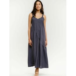 Jerseykleid LIBERT&Eacute; ESSENTIEL "Libert&eacute; Essentiel Dress ANNIEZETTE", Damen, Gr. L, Normalgr&ouml;&szlig;en, blau pinstripe, Obermaterial: 100% Polyester, Kleider Jerseykleid