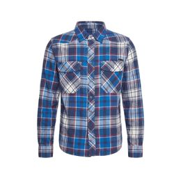 Langarmhemd Brandit "Brandit Herren Checked Shirt", Herren, Gr. 7XL, US-Gr&ouml;&szlig;en, navy, 100% Baumwolle, normal, Hemden