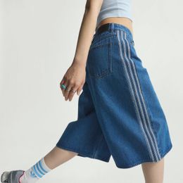 Shorts adidas originals "FIREBIRD JORT D", Damen, Gr. 36, N-Gr, medium vintage denim, normal, gr., Obermaterial: 100% Baumwolle, Hosen Shorts