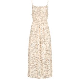 Shirtkleid CLOUD 5IVE "CLOUD 5IVE Longform Dress with aop animal print", Damen, Gr. XXL, US-Gr&ouml;&szlig;en, camel, beige, 95% Polyester, 5% Elasthan, normal, U-Boot-Ausschnitt, Kleider Shirtkleid