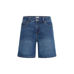 Jeansshorts oxmo "Shorts OXMira", Damen, Gr. 38, N-Gr, blau (mid blau denim), Obermaterial: 99% Baumwolle CO. 1% Elasthan EL., Jeans Jeansshorts