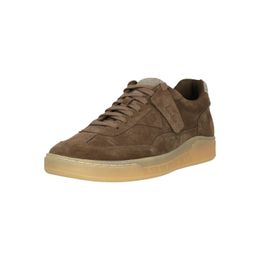 Sneaker Clarks "CraftRally Ace", Herren, Gr. 41,5, khaki, Leder, Schuhe Sneaker, mit griffiger Laufsohle