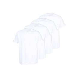 T-Shirt Tom Tailor "T-Shirt Lucky T 4er Pack", Herren, Gr. L, wei&szlig;, Obermaterial: 100% Baumwolle CO., Shirts T-Shirt