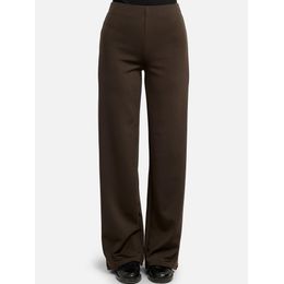 Chinohose LIBERT&Eacute; ESSENTIEL "Libert&eacute; Essentiel Trouser HENNY", Damen, Gr. L, Normalgr&ouml;&szlig;en, braun, Obermaterial: 46% Viskose, 45% Polyester, 9% Elasthan, Hosen Chinohose