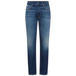 Gerade Jeans Calvin Klein Jeans, Herren, Gr. 32, L&auml;nge 30, blau (celtic ocean), Denim/Jeans, Obermaterial: 98% Baumwolle, 2% Elasthan, unifarben, regular fit normal, Jeans, Regular fit mit Taschen