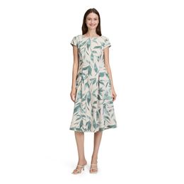 BETTY & CO Cocktailkleid BETTY & CO "Damen mit Aufdruck", Damen, Gr. 36, Normalgr&ouml;&szlig;en, nature, gr&uuml;n, Obermaterial: 90% Polyester, 10% Elasthan. Futter: 100% Polyester, tailliert lang, Rundhals, Kleider