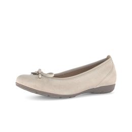 Ballerina Gabor "Sportliche Ballerina", Damen, Gr. 37,5, beige, Schuhe Ballerina
