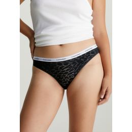 Bikinislip "BIKINI", Damen, Gr. L (40), schwarz, Obermaterial: 87% Polyamid, 13% Elasthan, Calvin Klein Underwear, unifarben, k&ouml;rpernah, Unterhosen, mit CK-Logoschriftzug