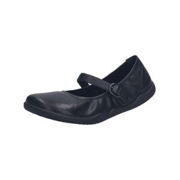 Riemchenballerina Josef Seibel "Josef Seibel Ballerinas Leder", Damen, Gr. 39, schwarz, Leder, Schuhe Riemchenballerina