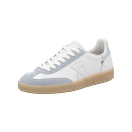 Sneaker Rieker "Rieker Sneaker Glattleder", Damen, Gr. 37, wei&szlig; (blau, wei&szlig;), Glattleder, Schuhe Sneaker