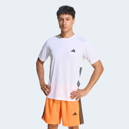 T-Shirt adidas Performance "WORKOUT ESSENTIALS 3-STRIPES", Herren, Gr. L, wei&szlig;, schwarz, Obermaterial: 100% Polyester, Rundhals, Shirts T-Shirt