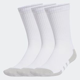 Funktionssocken adidas Performance "ESS CC CREW 3P", Damen, Gr. M (40/42), wei&szlig; (wei&szlig;, grau two), Obermaterial: 69% Polyester, 26% Baumwolle, 4% Elasthan, 1% sonstige Fasern, Socken