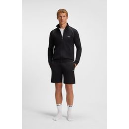 Sweatshorts BOSS "Mix&Match Short CW", Herren, Gr. XXL (56), N-Gr, schwarz (schwarz 001), Sweatware, Obermaterial: 95% Baumwolle, 5% Elasthan, unifarben, Basic ca. Mitte Oberschenkel, Hosen Sweatshorts, mit BOSS Logo