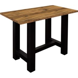 M&auml;usbacher Bartisch M&Auml;USBACHER, schwarz (schwarzstahl, plankeneichefarben, schwarzstahl), B:160cm H:105cm T:70cm, Tische, Bartisch, Gestell in U-Form (Breite 120, 140 oder 160 cm)