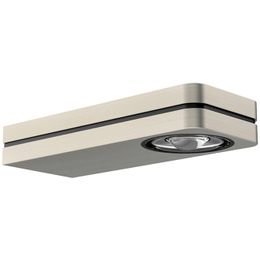 Evotec Wandleuchte "LIGHT WAVE", Energieeffizienz: G (A-G), silber (silberfarben, schwarz), H: 3,2cm, Leuchten, Wandleuchte