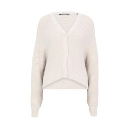 Strickjacke Zero "Damen mit Pailletten", Damen, Gr. L, creambeige, Strick, Obermaterial: 51% Baumwolle, 34% Polyamid, 14% Polyacryl, 1% Polyester. F&uuml;llung:, aufgeraut, festlich, figurumspielend normal, V-Ausschnitt, weit B&uuml;ndchen mit Gummizug, Strickjacken Strickjacke, Pailletten