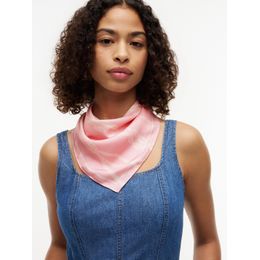 Modetuch Tommy Hilfiger "TOMMY SCRIPT SILK SQUARE", Damen, classic pink, Web, Seide, Modet&uuml;cher
