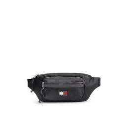 Bauchtasche Tommy Jeans "TJM ELEVATED PU BUMBAG", Damen, Gr. B/H/T: 40cm x 17cm x 3,5cm, schwarz, Lederimitat, Textil, Taschen, Unisex G&uuml;rteltasche, Crossbody Bag mit Logo-Aufn&auml;her