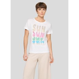 Print-Shirt Rabe "T-Shirt", Damen, Gr. 38, wei&szlig;, 100%Baumwolle, unifarben, gerade, Shirts
