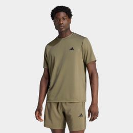 T-Shirt adidas Performance "WE BAS T", Herren, Gr. L, olive strata, Obermaterial: 100% Polyester, Shirts T-Shirt, regul&auml;re Passform, mit Climacool Technologie