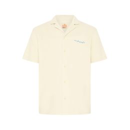 Kurzarmhemd Blend "Kurzarmhemd BHBasti", Herren, Gr. XL, N-Gr, beige (bleached sand), Obermaterial: 70% Baumwolle CO. 28% Polyester PES. 2% Elasthan EL., Hemden