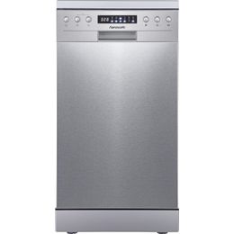 Hanseatic Standgeschirrsp&uuml;ler "HG4585C10J7610DS", Energieeffizienz: C (A-G), silber (silberfarben), B:44,8cm H:84,5cm T:60cm, Geschirrsp&uuml;ler, inkl. 3 Jahre Herstellergarantie, Topseller