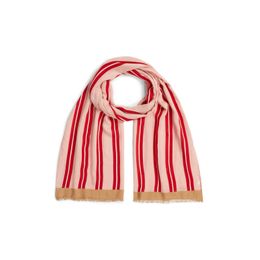 Modeschal Tommy Hilfiger "TH ELEVATED CHIC SCARF", Damen, foggy pink stripe, Web, Baumwollmischung, Modet&uuml;cher
