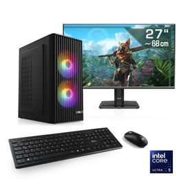 CSL Gaming-PC-Komplettsystem "Spectrum V25257W", Energieeffizienz: E (A-G), schwarz, Microsoft Windows 11 Home (64 Bit), 32 GB RAM 1.000 GB SSD, Computer_Komplettsysteme