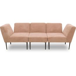 Sessel DOMO collection "700010 Lieferzeit nur 2 Wochen, auch einzeln stellbar", rosa (rose), B:58cm H:78cm T:83cm, 100% Polyester, Sessel, Sessel, Cord-Bezug, Fu&szlig;h&ouml;he passend f&uuml;r g&auml;ngige Saugroboter