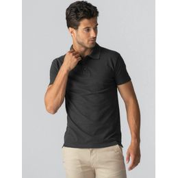 Kurzarmhemd TEESHOPPEN "TEESHOPPEN Polo shirt Muscle Polo", Herren, Gr. S, Normalgr&ouml;&szlig;en, dunkelgrau, Obermaterial: 92% Baumwolle, 8% Elasthan, Hemden