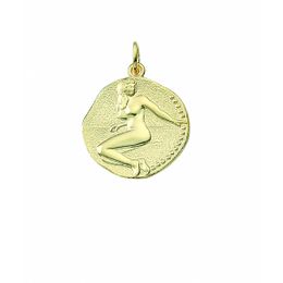 Adelia&acute;s Kettenanh&auml;nger ADELIA&acute;S "Damen & Herren 333 Gold Sternzeichen Anh&auml;nger Jungfrau &Oslash; 18,2 mm", gold, Schmuckanh&auml;nger, Damen, Gelbgold 333 Gold, Gelbgold 333, Gold, Kettenanh&auml;nger, Goldschmuck f&uuml;r Damen & Herren