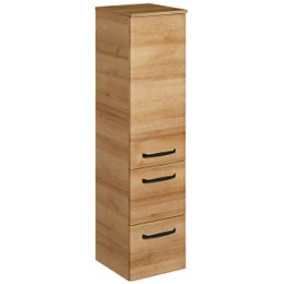 Midischrank SAPHIR "Quickset 318, mit 1 T&uuml;r, 2 Ausz&uuml;ge, 30cm breit", riviera eiche quer nachbildung, B:30cm H:123cm T:33cm, Holzwerkstoff, Schr&auml;nke, Midischrank