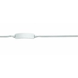 Adelia&acute;s ID Armband ADELIA&acute;S "14 cm ID - Armband Flachpanzerkette 333 Wei&szlig;gold ( 8K )", silber, Armb&auml;nder, Damen, 14cm, Gold, Goldarmband