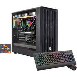 GAMEMAX Gaming-PC "CLAW BK 8094 AMD Ryzen 5 7500F 32GB DDR5 1TB SSD RTX 5060Ti", schwarz, Microsoft Windows 11 Home (64 Bit), 32 GB RAM 1.000 GB SSD, Desktop-PCs, DDR5 RAM, Windows 11, Wasserk&uuml;hlung