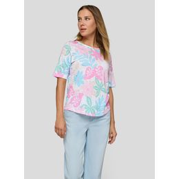 T-Shirt Rabe, Damen, Gr. 46, krokus, Jersey, Obermaterial: 50% Baumwolle, 50% Viskose, bedruckt, regular fit normal, Rundhals, Shirts T-Shirt, mit All-Over Print