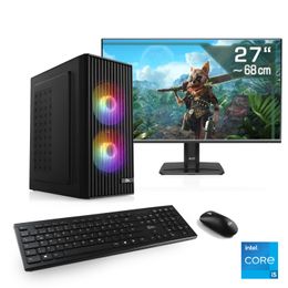 CSL PC-Komplettsystem "Spectrum V25255W", Energieeffizienz: E (A-G), schwarz, Microsoft Windows 11 Home (64 Bit), 32 GB RAM 1.000 GB SSD, Computer_Komplettsysteme