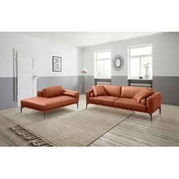 Polstergarnitur Egoitaliano "Masu, Design trifft sensationellen Sitzkomfort", rot (brick), H:95cm T:97cm, Leder &raquo;BULL&laquo; (echtes Rindsleder). Geschliffenes, pigmentiertes und behandeltes Rindsleder mit einer Dicke von 1, 3-1, 5 mm. Dieses Leder zeigt eine ziemlich weiche Hand mit einem halb undurchsichtigen Aussehen. Es handelt sich um ein gesch&uuml;tztes Leder. Eine leichte Deckschicht sch&uuml;tzt sie vor 