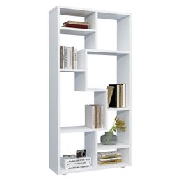 Standregal Vcm "Holz Stand Regal Raumteiler B&uuml;cherregal Lanisa M", wei&szlig;, B:58cm T:20cm, Regale, Standregal