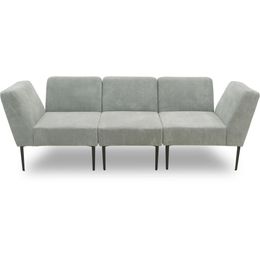 Sessel DOMO collection "700010 Lieferzeit nur 2 Wochen, auch einzeln stellbar", grau (hellgrau), B:58cm H:78cm T:83cm, 100% Polyester, Sessel, Sessel, Cord-Bezug, Fu&szlig;h&ouml;he passend f&uuml;r g&auml;ngige Saugroboter