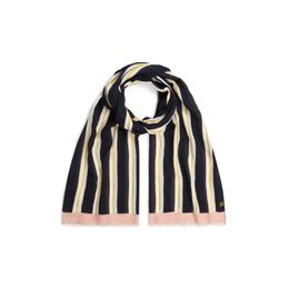 Modeschal Tommy Hilfiger "TH ELEVATED CHIC SCARF", Damen, space blau stripe, Web, Baumwollmischung, gemustert, Modet&uuml;cher