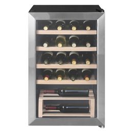 Hanseatic Weink&uuml;hlschrank "HWC20FCBH-2", Energieeffizienz: F (A-G), silber (schwarz), B:43cm H:69cm T:47cm, Weink&uuml;hlschr&auml;nke, inkl. 3 Jahre Herstellergarantie