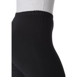 sheego Gro&szlig;e Gr&ouml;&szlig;en Leggings mit Gummizugbund, schwarz, Gr&ouml;&szlig;e 52 - Damen