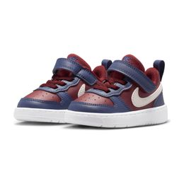Sneaker Nike Sportswear "COURT BOROUGH LOW RECRAFT (TD)", M&auml;dchen, Gr. 21, schwarz team rot, soft pearl, midnight navy, Synthetik, Textil, Schuhe Sneaker, Design auf den Spuren des Air Force 1, f&uuml;r Kinder