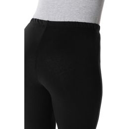 sheego Gro&szlig;e Gr&ouml;&szlig;en Caprileggings mit Gummizugbund, schwarz, Gr&ouml;&szlig;e 46 - Damen