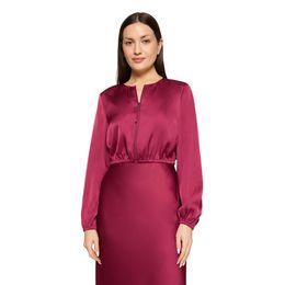 Jackenblazer Vera Mont "Damen mit Rei&szlig;verschluss", Damen, Gr. 34, schwarz fuchsia, Satin, Obermaterial: 100% Polyester, relaxed fit kurz, Rundhals, Blazer