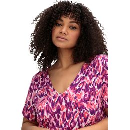 sheego by Joe Browns sheego Gro&szlig;e Gr&ouml;&szlig;en V-Shirt mit abstraktem Print, pink-gemustert, Gr&ouml;&szlig;e 56/58 - Damen
