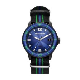 Quarzuhr Skechers "Maclay", schwarz, blau, gr&uuml;n, Armbanduhren, Herren, Quarzuhr, Armbanduhr, Herrenuhr, analog, Tag