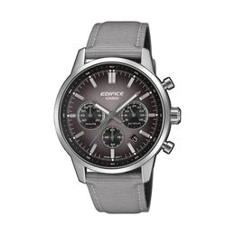 Chronograph CASIO EDIFICE, grau, dunkelgrau, Armbanduhren, Herren, Chronograph, Quarzuhr, Armbanduhr, Herrenuhr, analog, Tag, Stoppfunktion
